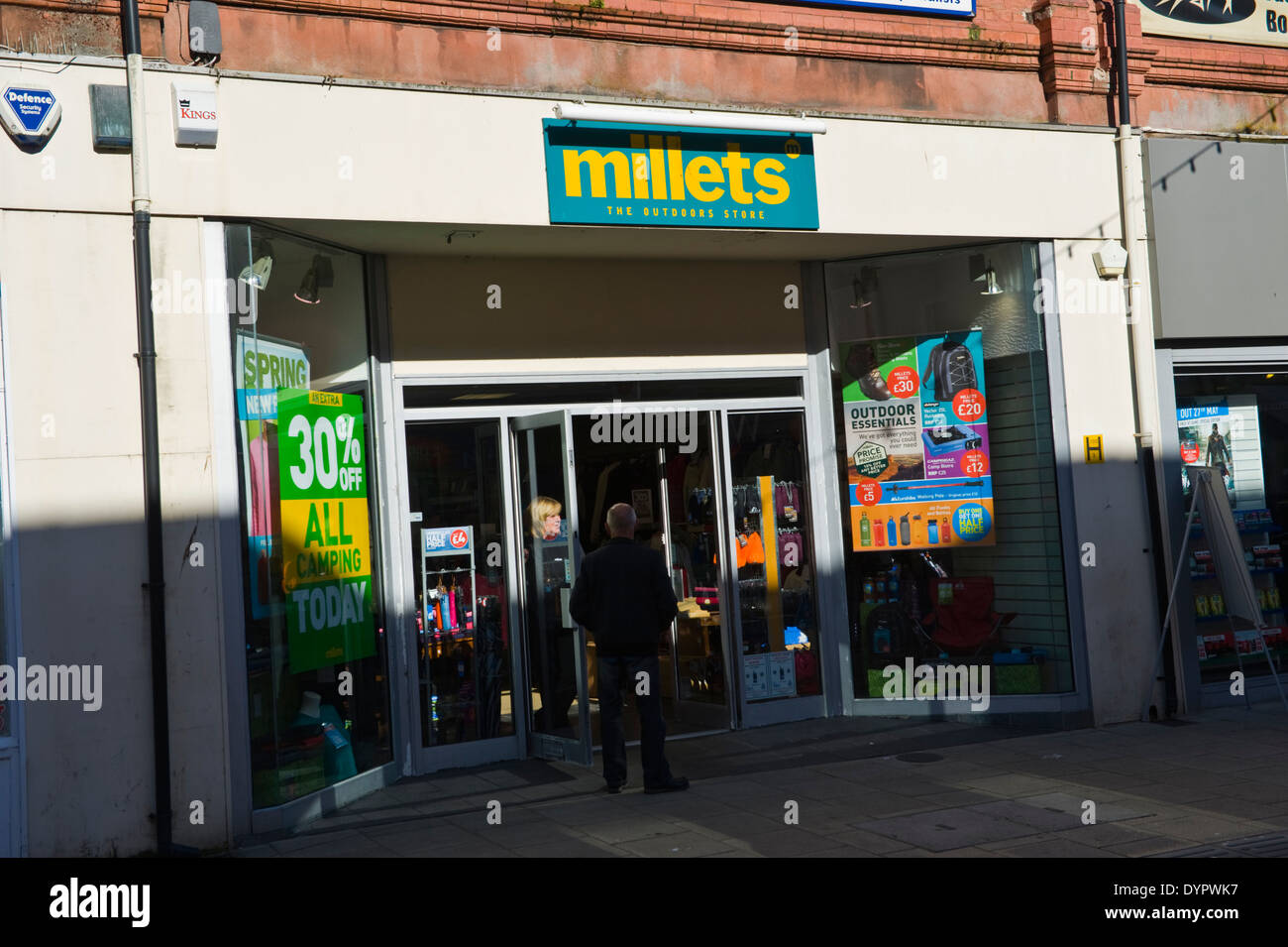 Millets outdoor clothing store on the High Street Bangor Gwynedd North ...