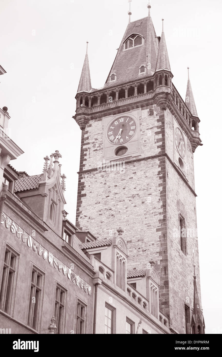 Old Town Hall Clock Tower, Old Town Square; Prague; Czech Republic ...