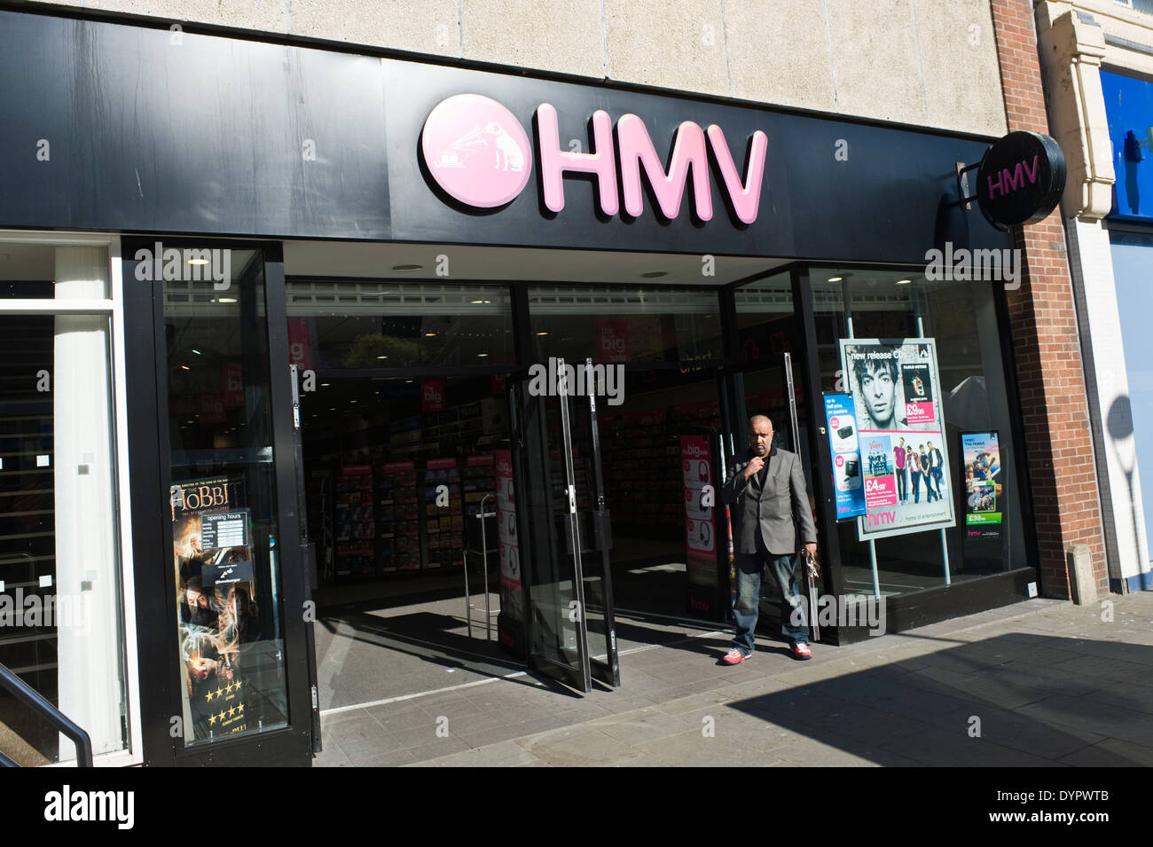 HMV store on the High Street Bangor Gwynedd North Wales UK Stock Photo ...