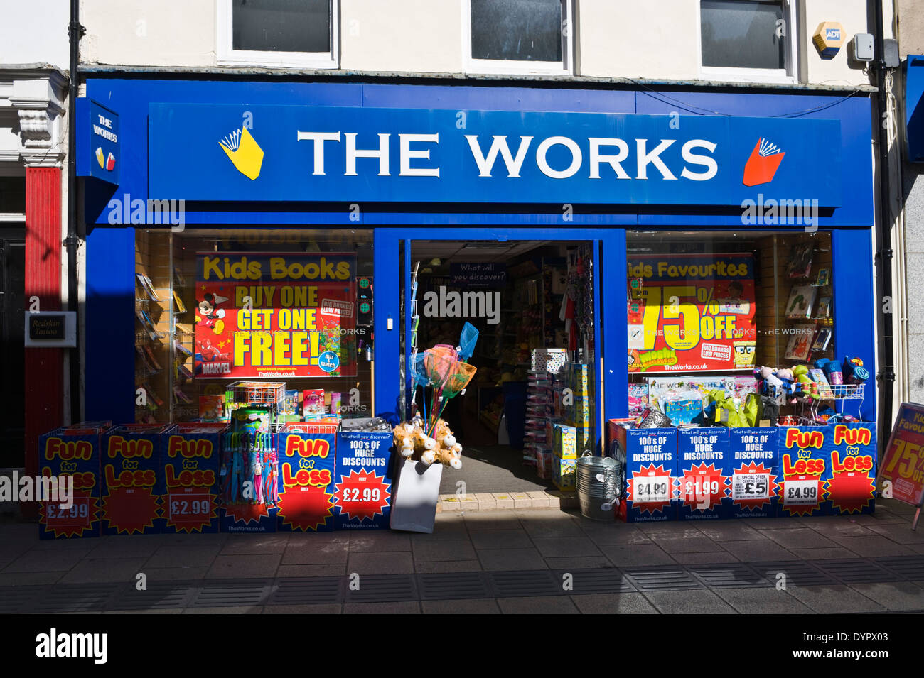 The Works store on the High Street Bangor Gwynedd North Wales UK Stock ...