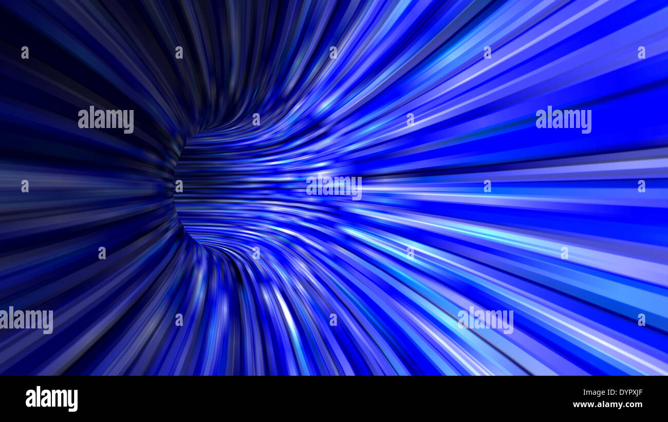 Abstract blue 3d tunnel background Stock Photo - Alamy