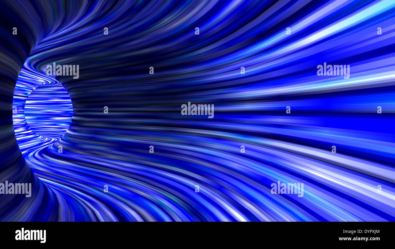 Abstract blue 3d tunnel background Stock Photo - Alamy