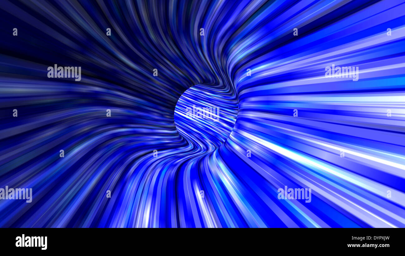 Abstract blue 3d tunnel background Stock Photo - Alamy