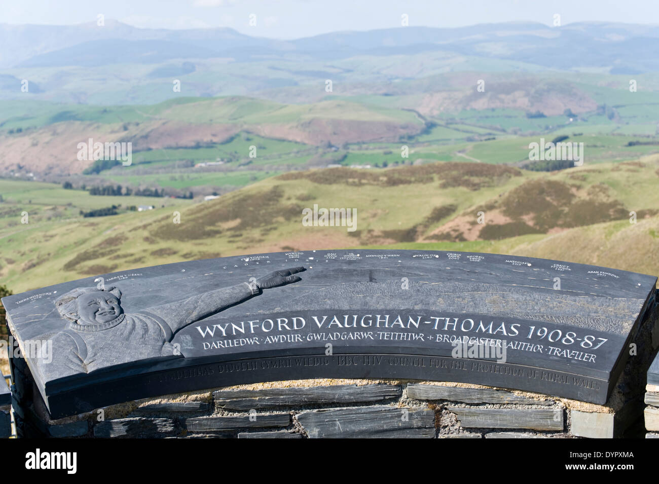 Wynford Vaughan-Thomas memorial viewpoint toposcope near Aberhosan ...