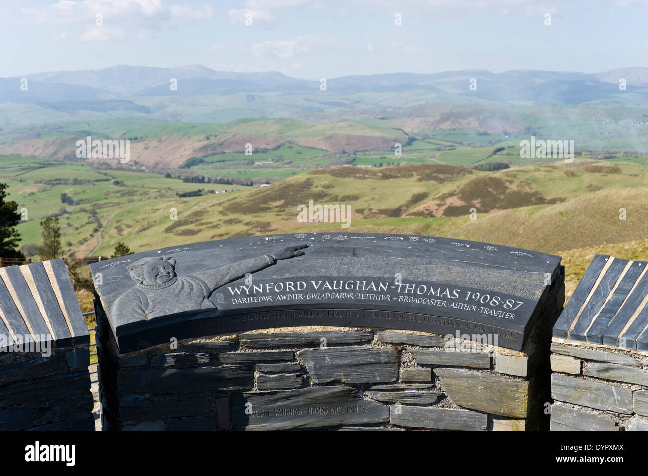 Wynford Vaughan-Thomas memorial viewpoint toposcope near Aberhosan ...