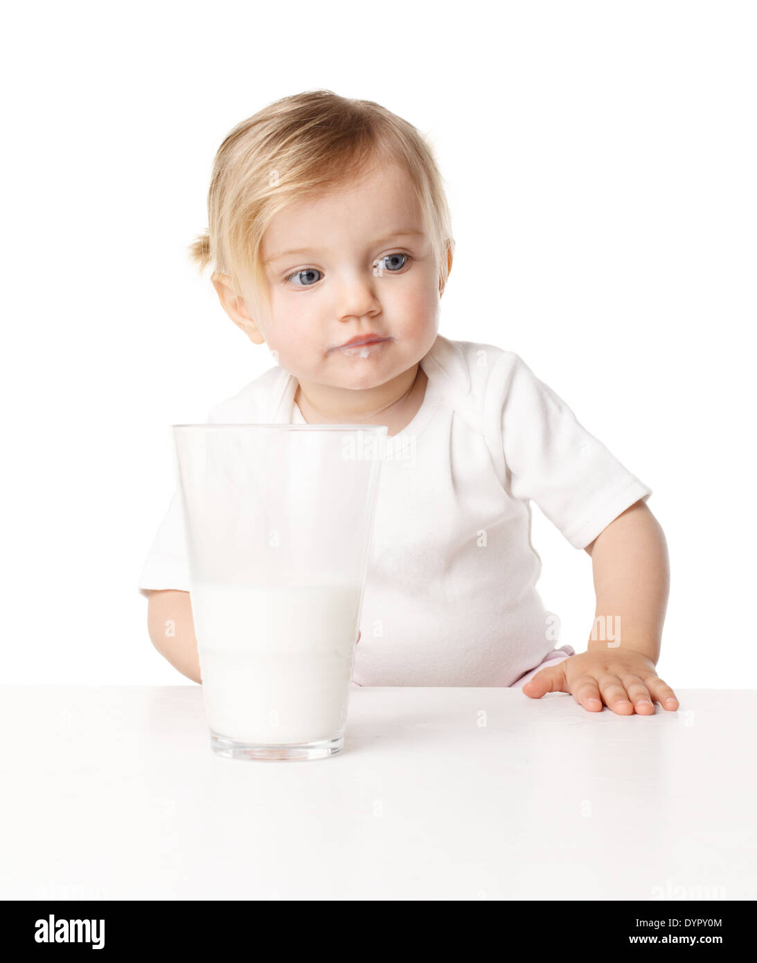 Baby drinking milk Stock Photo - Alamy