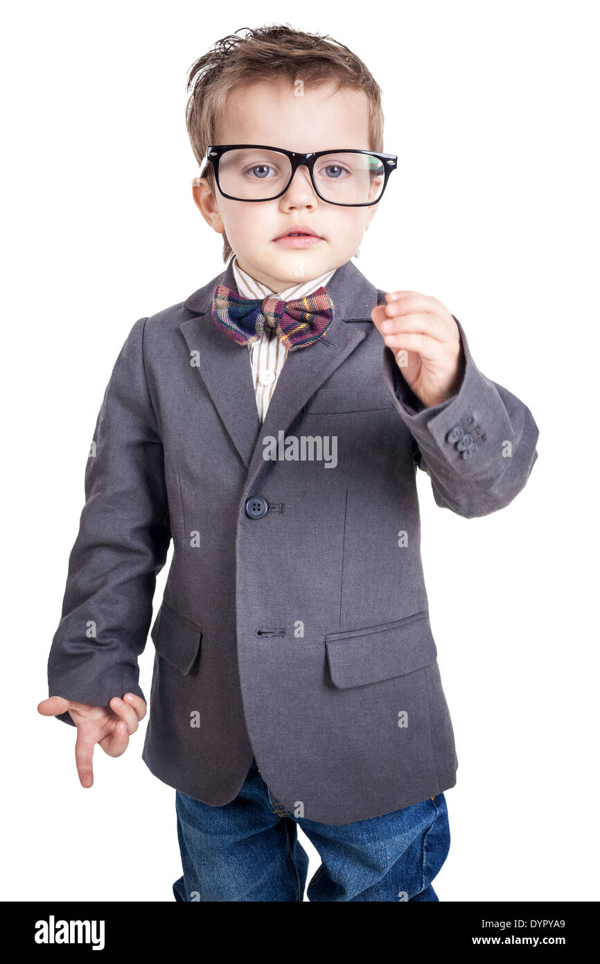 Smart boy with glasses hi-res stock photography and images - Alamy