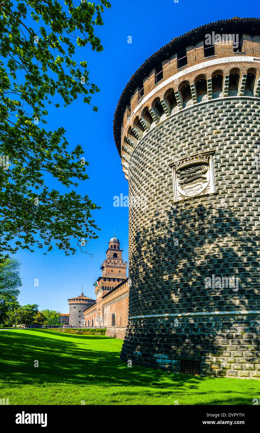Milan, Italy. 23rd Apr, 2014. the Castello Sforzesco Credit: Realy Easy ...