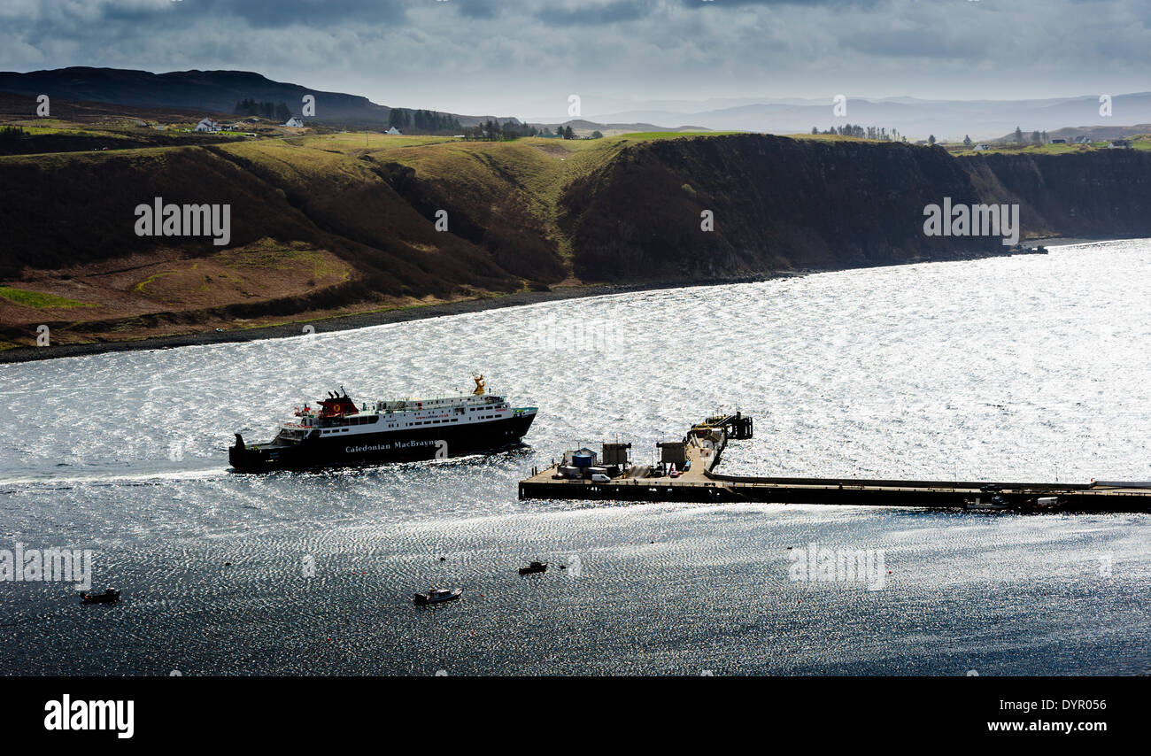 Calmac ferry "Hebrides" docking at Uig, Isle of Skye, Scotland Stock ...