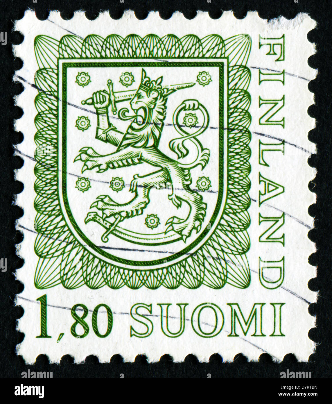 FINLAND - CIRCA 1975: A stamp printed in Finland shows National arms ...