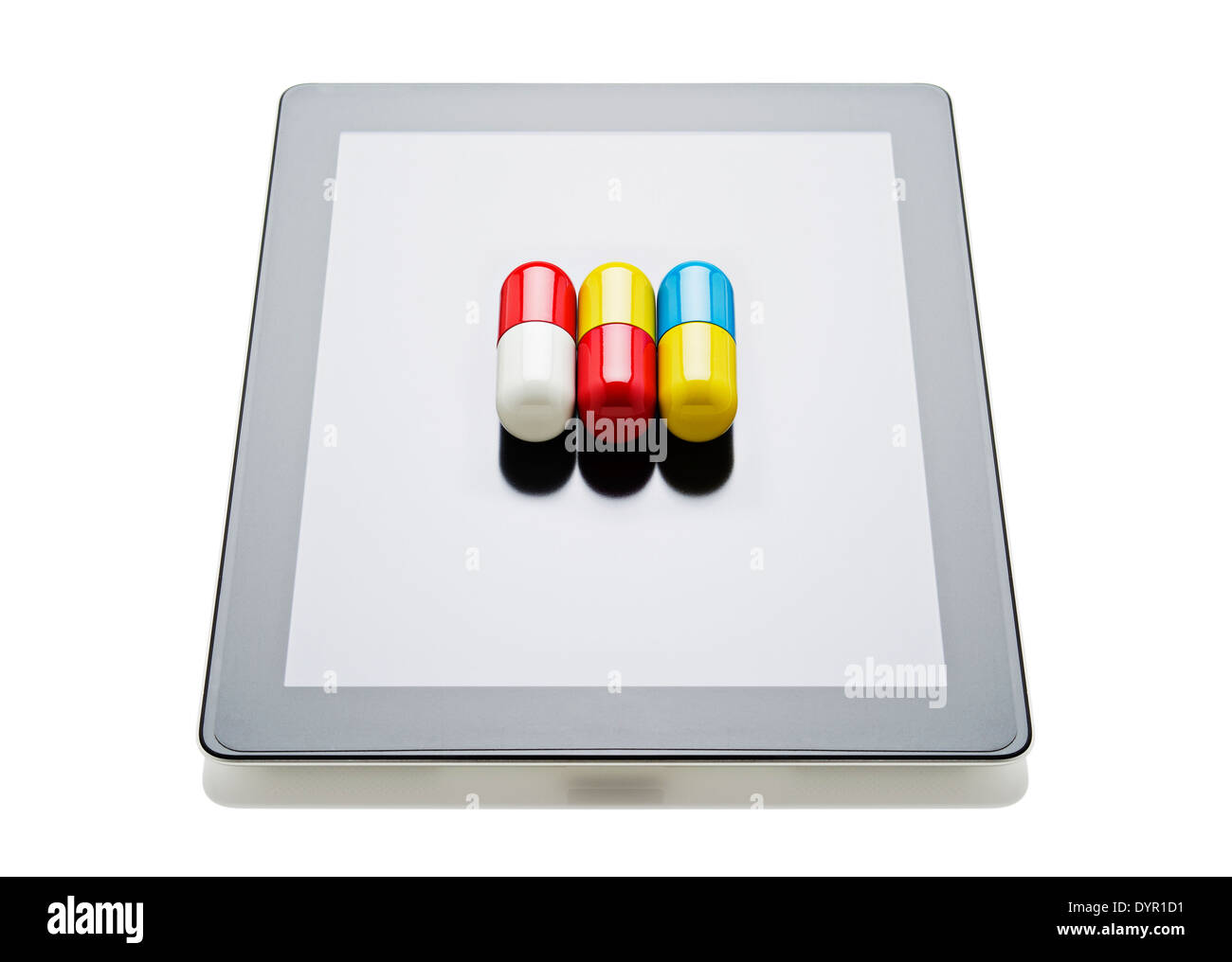Healthcare technology with a pill Cut Out Stock Images & Pictures - Alamy