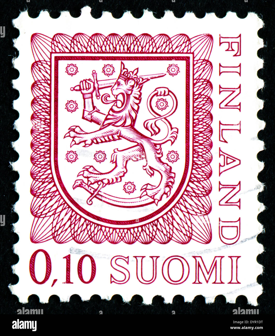 FINLAND - CIRCA 1975: A stamp printed in Finland shows National arms ...