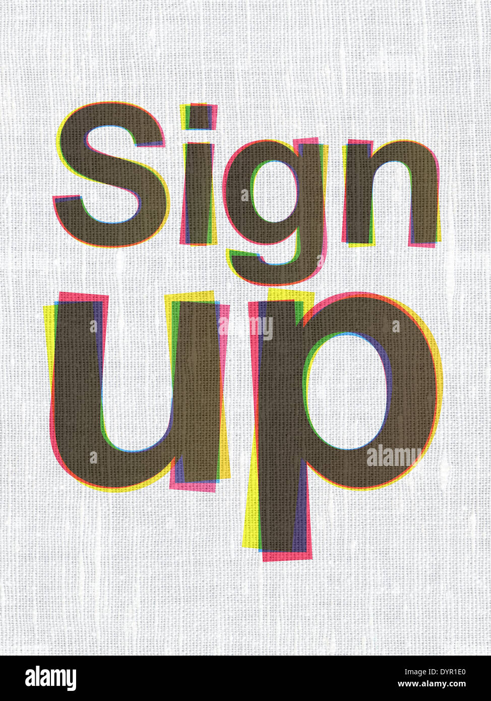 Web design concept: Sign Up on fabric texture background Stock Photo ...