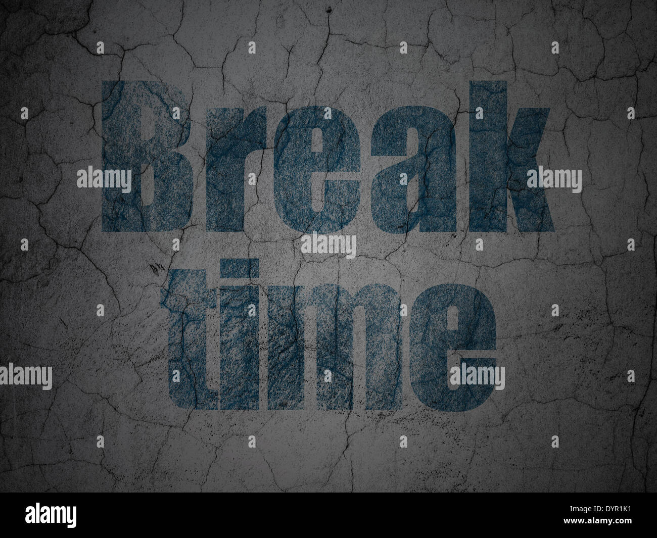 Timeline concept: Break Time on grunge wall background Stock Photo - Alamy