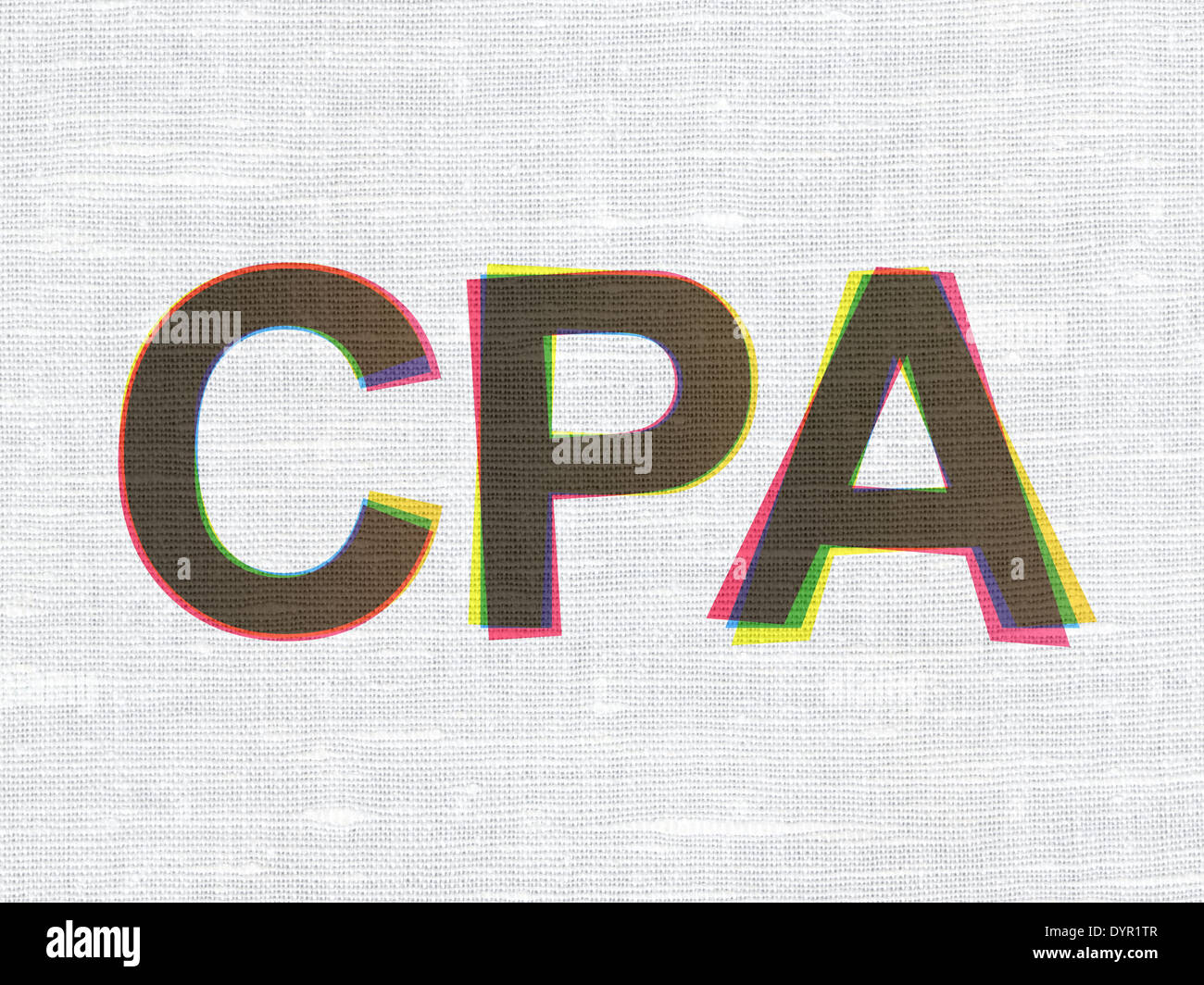 Business concept: CPA on fabric texture background Stock Photo - Alamy