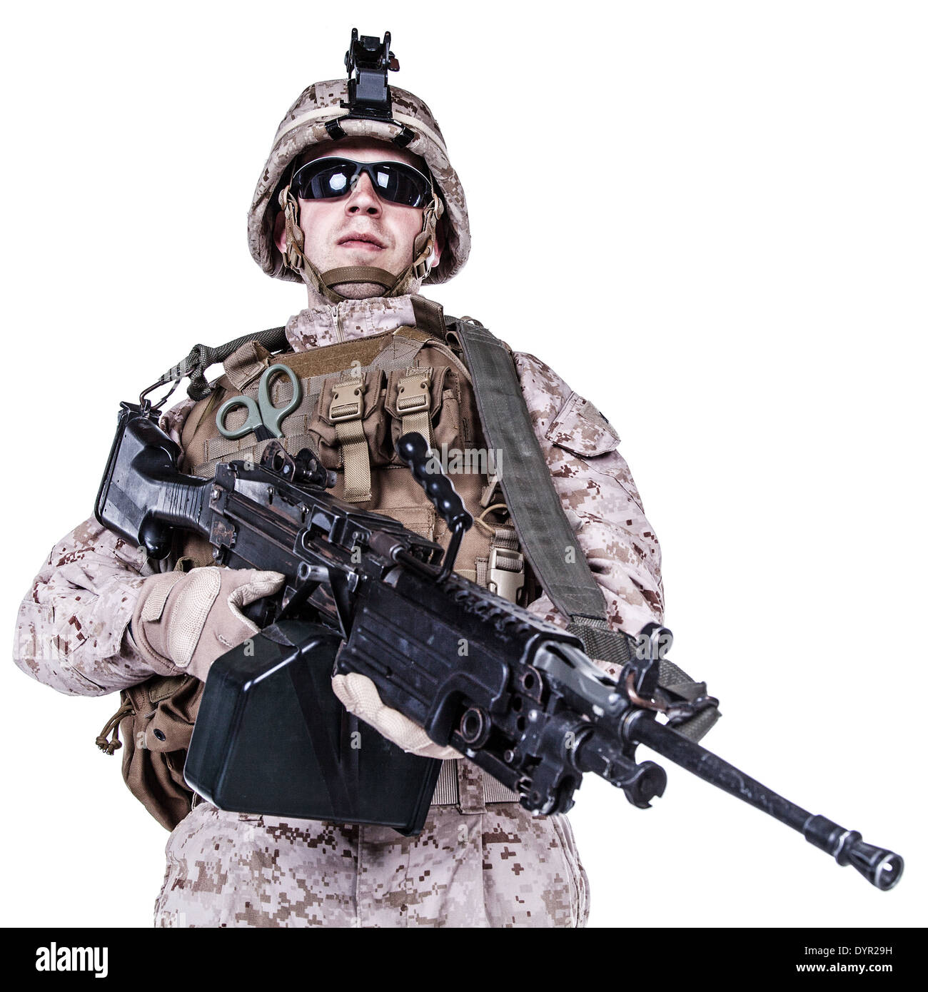 US marine studio shot on white background Stock Photo - Alamy