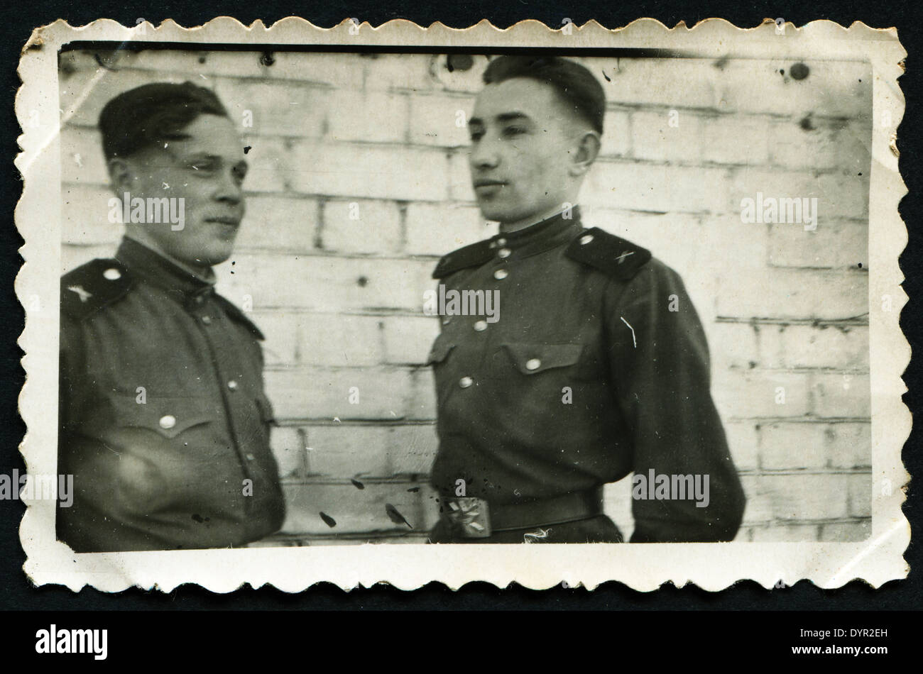 USSR - CIRCA 1953: An antique photo shows two solders Stock Photo - Alamy