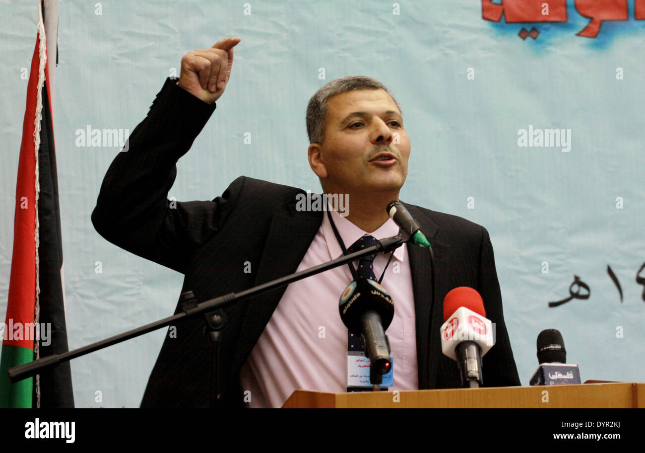 Nablus, West Bank, Palestinian Territory. 24th Apr, 2014. Former Deputy ...