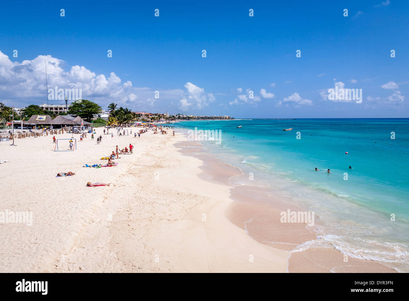 Playa Del Carmen Beach, Mayan Riviera, Mexico Stock Photo - Alamy