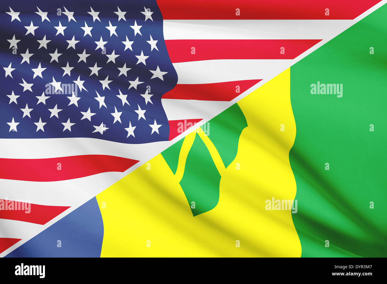 Waving vincentian flag hi-res stock photography and images - Alamy