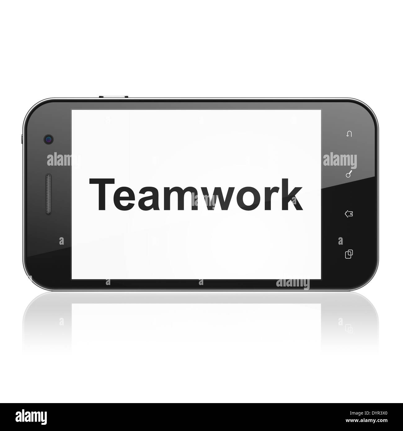Business concept: Teamwork on smartphone Stock Photo - Alamy