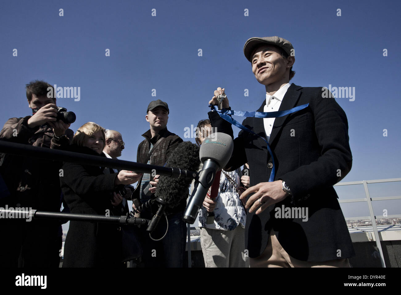 St Petersburg, Russia. 18th Apr, 2014. Russian short track speed ...