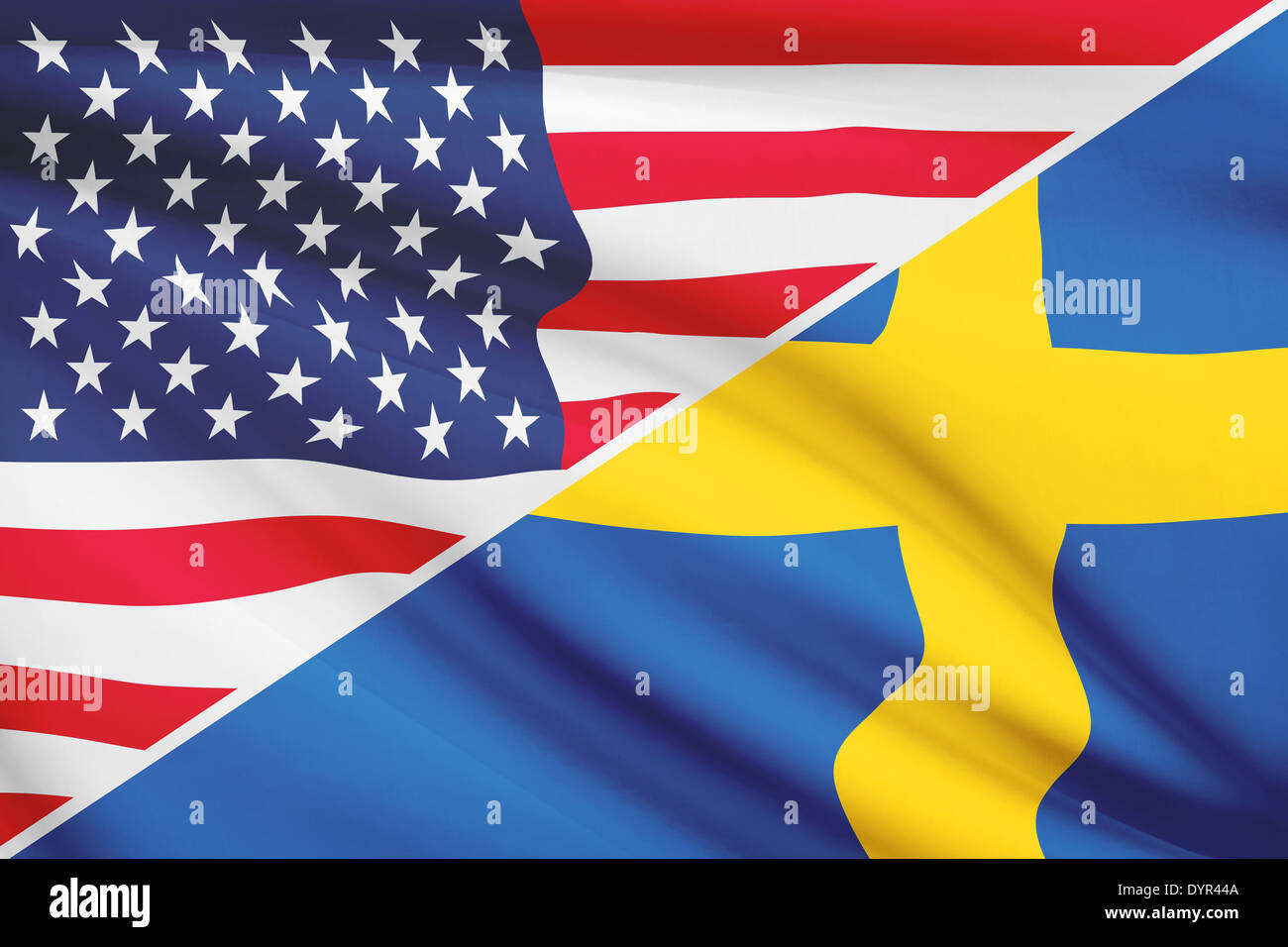 USA and Swedish flag. Part of a series Stock Photo - Alamy