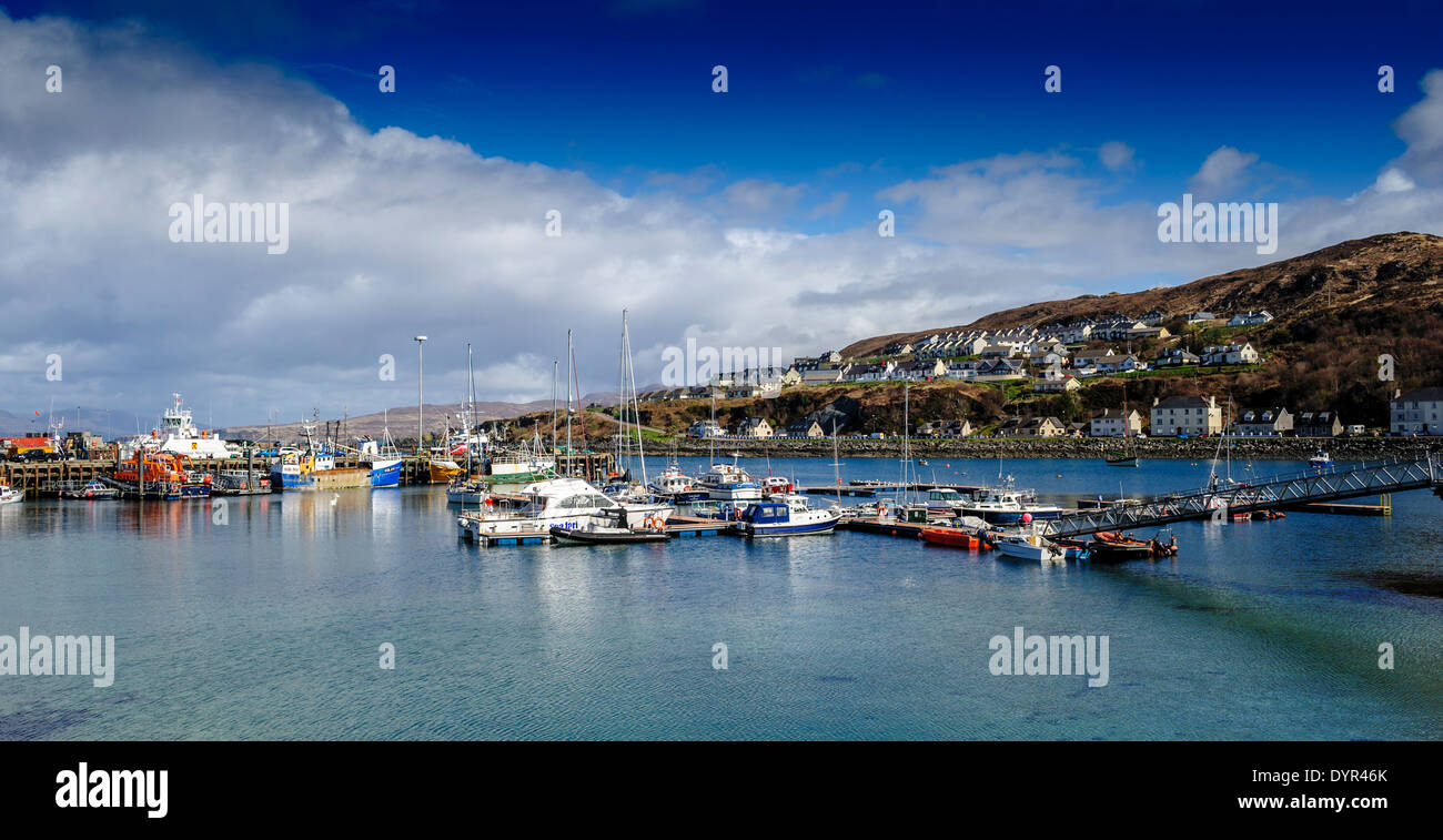 The harbour in the west highland village of Mallaig, Scotland Stock ...
