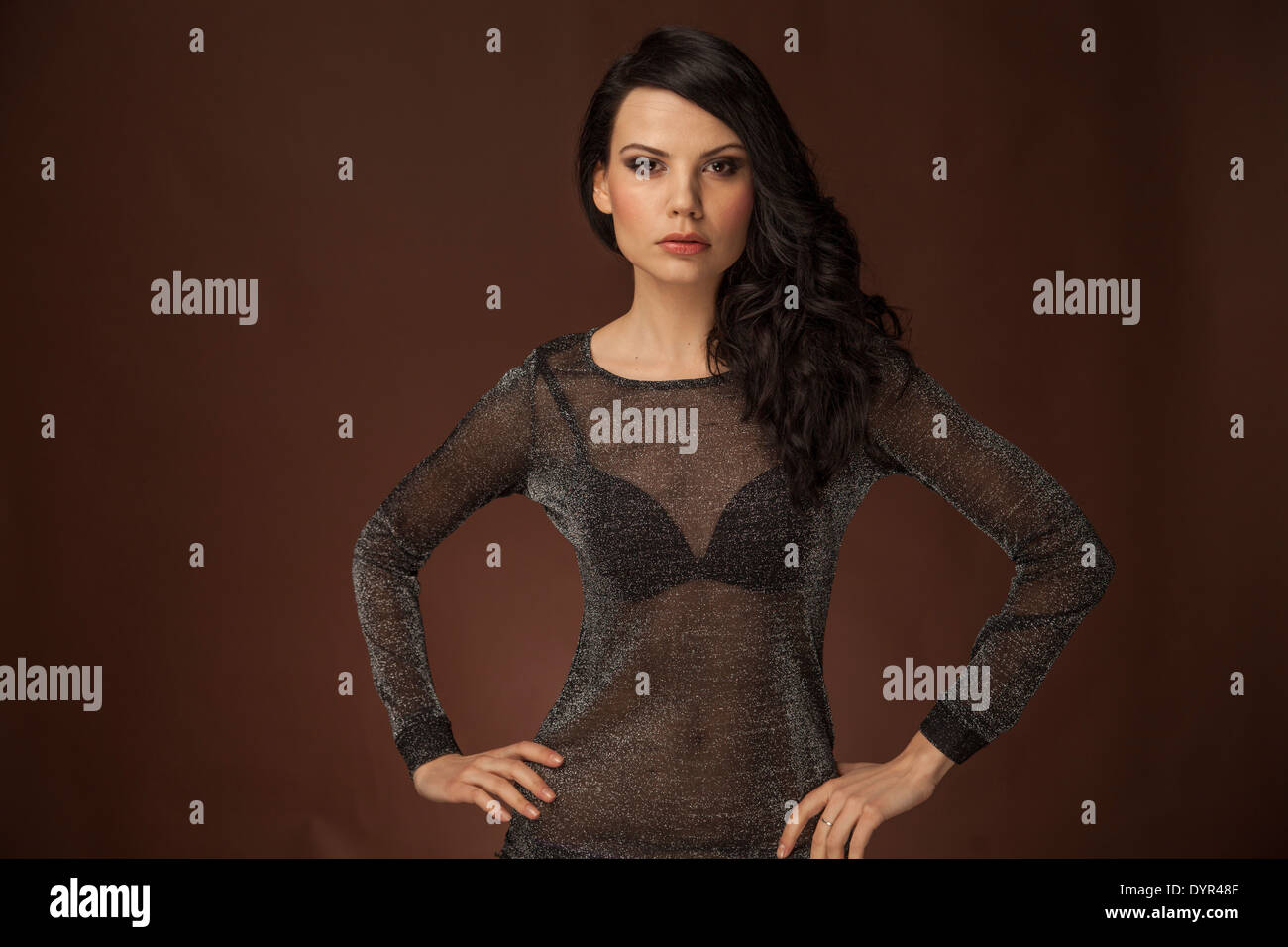 female model poses for fashion shoot Stock Photo - Alamy