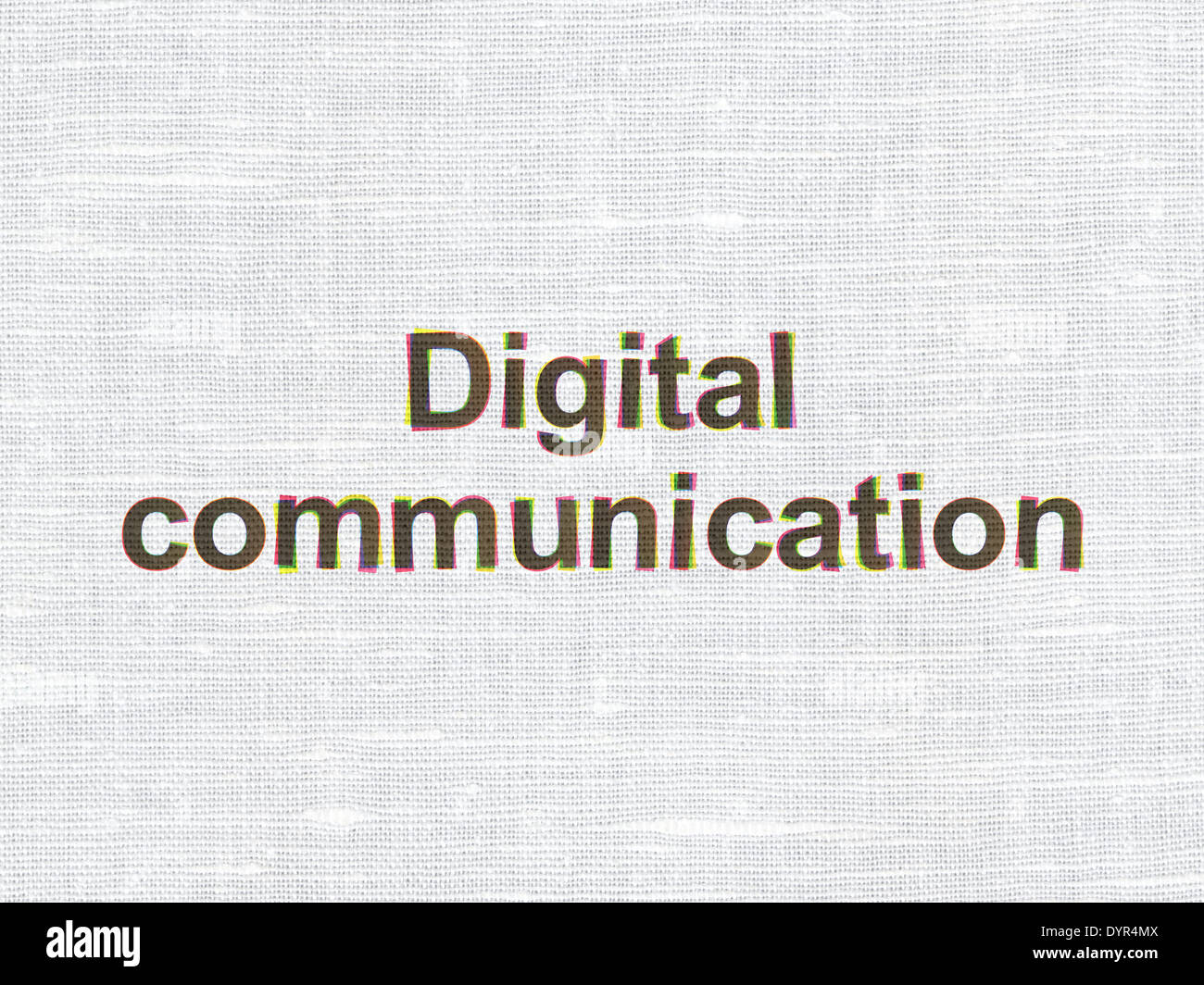 Information concept: Digital Communication on fabric texture background ...