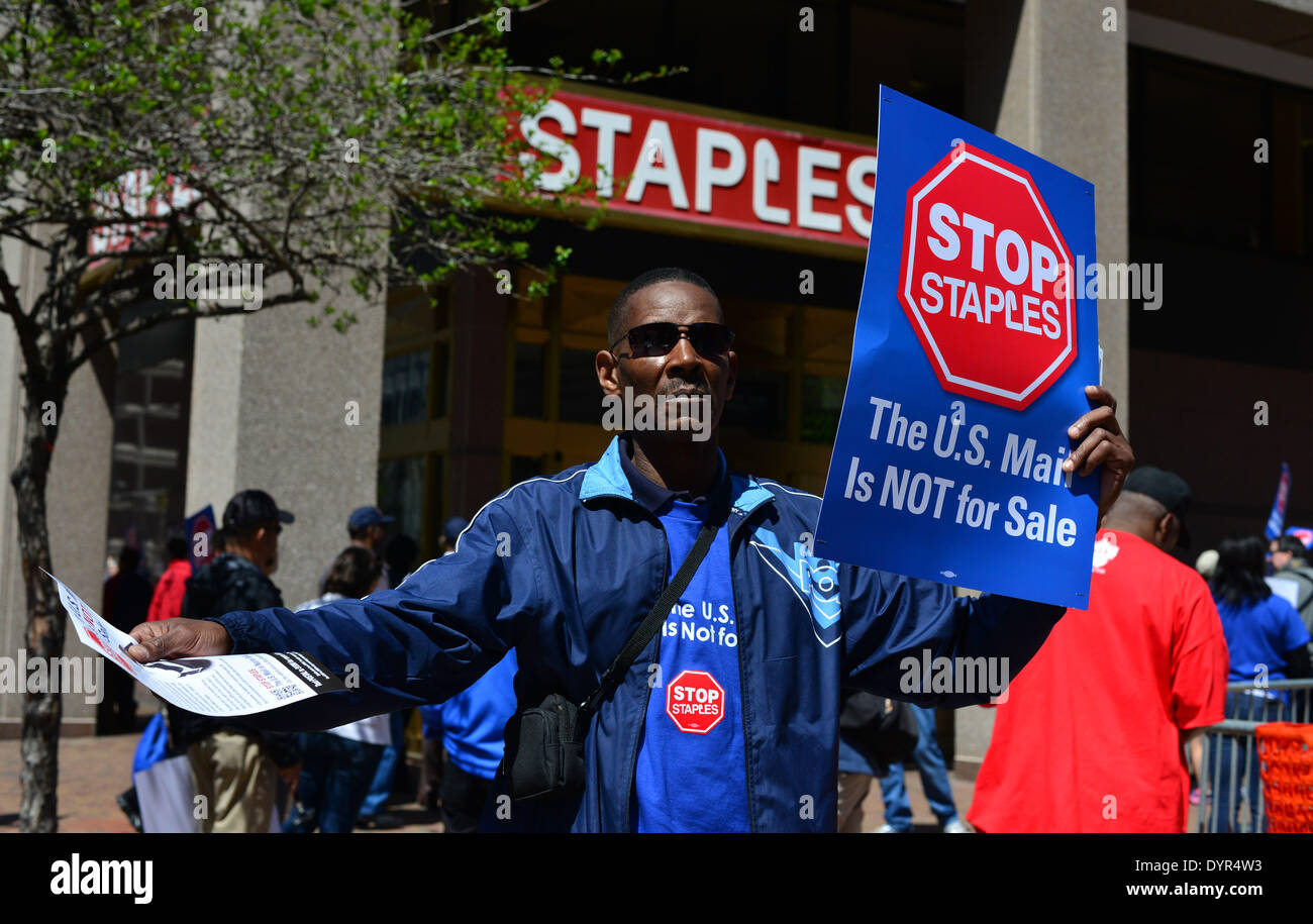Washington DC, USA. 24th Apr, 2014. VAN JARRET and fellow Postal ...