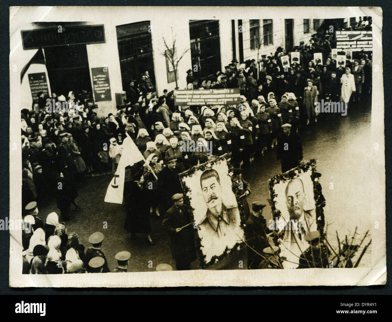 USSR - CIRCA MAY 1, 1954: Vintage photo shows International Workers ...
