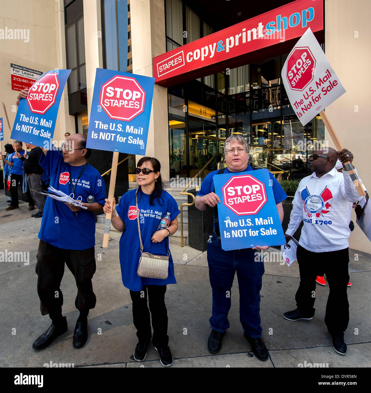 Los Angeles, California, USA. 24th Apr, 2014. American Postal Workers ...