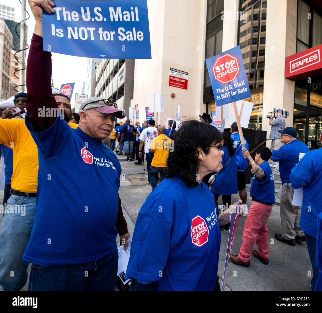 Los Angeles, California, USA. 24th Apr, 2014. American Postal Workers ...