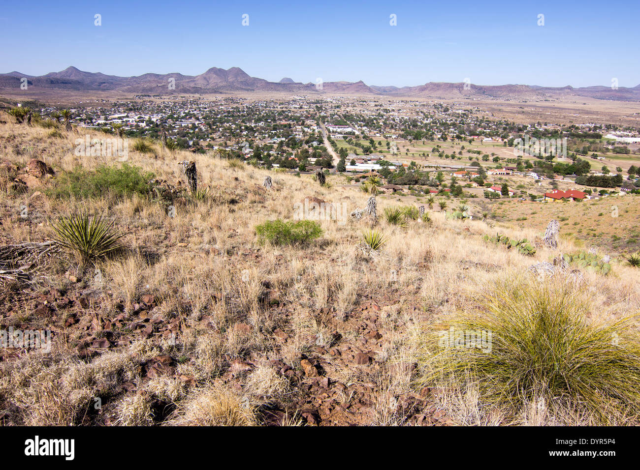 View of Alpine, Texas, a small town situated in the north tip of the ...