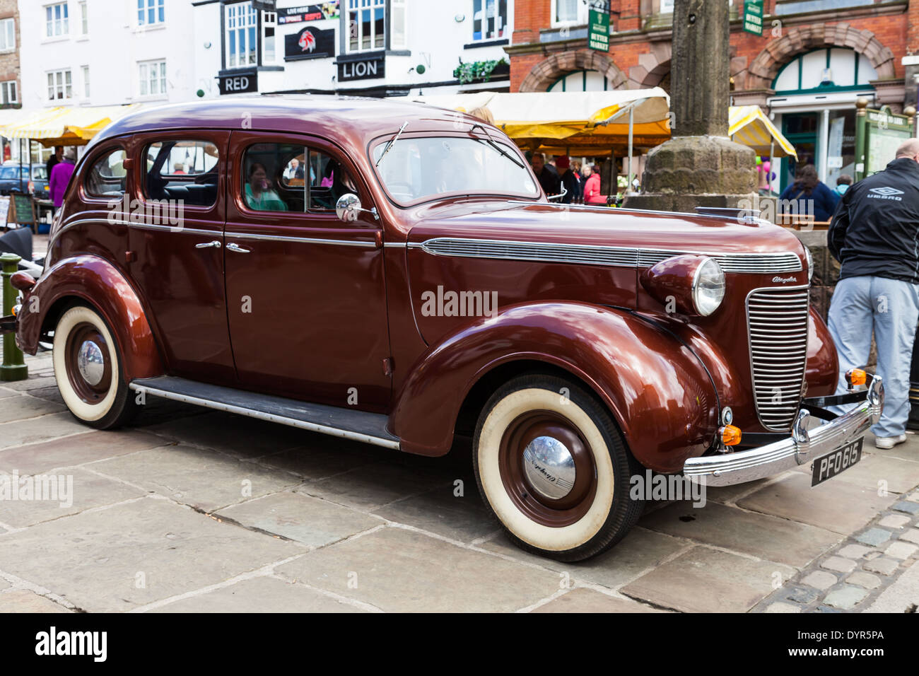 Chrysler Royal motor car at classic motor car show in Leek Market Town ...
