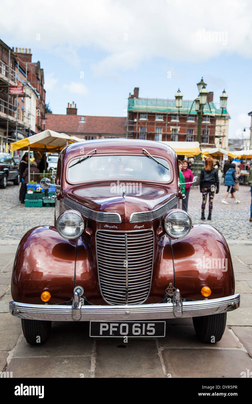 Chrysler Royal motor car at classic motor car show in Leek Market Town ...