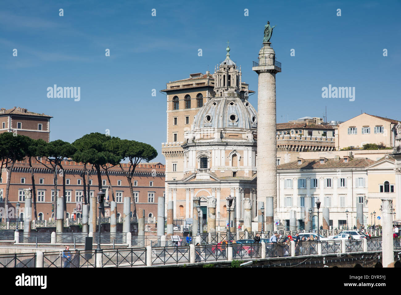 Rome,italy - Imperial Forums - Trajan's Column and SS. Nome di Maria ...