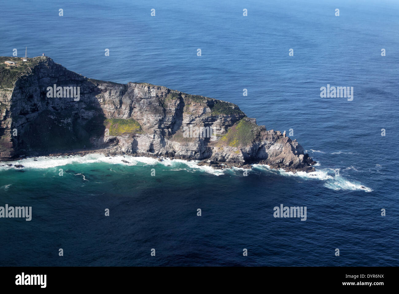 Aerial view of Cape Point, the southern end of the Cape Peninsula near ...