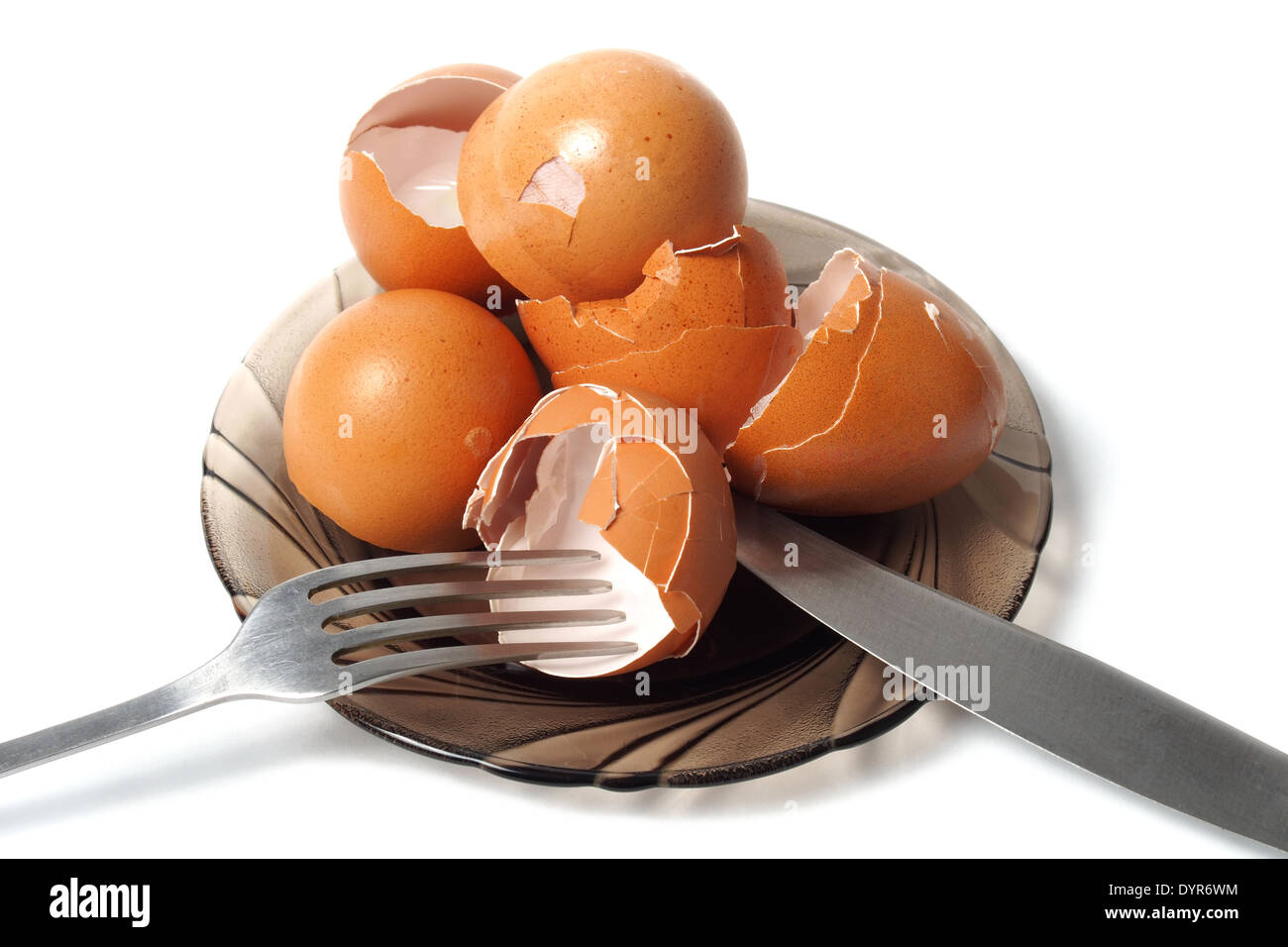 Egg shells on plate hi-res stock photography and images - Alamy