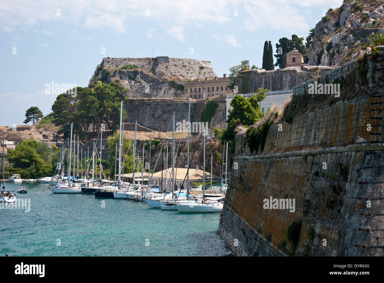 View of the old Venetian Castle in Corfu Stock Photo - Alamy