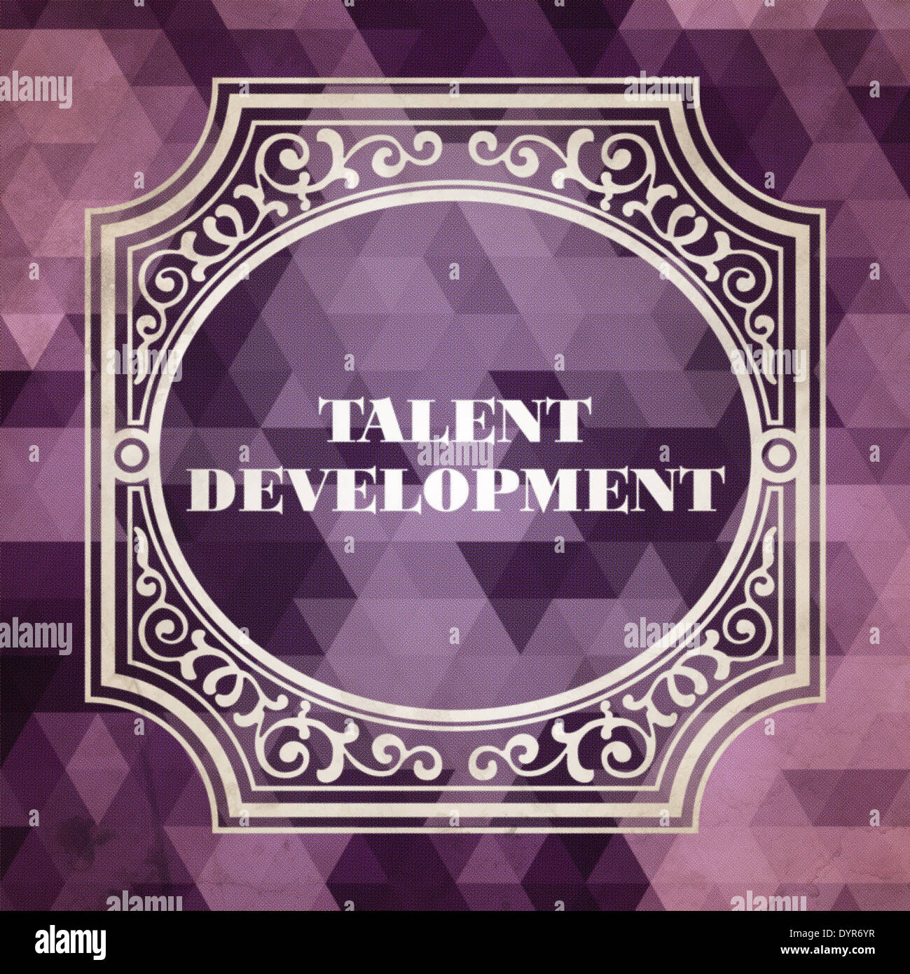 Talent Development Concept. Vintage design. Purple Background made of ...