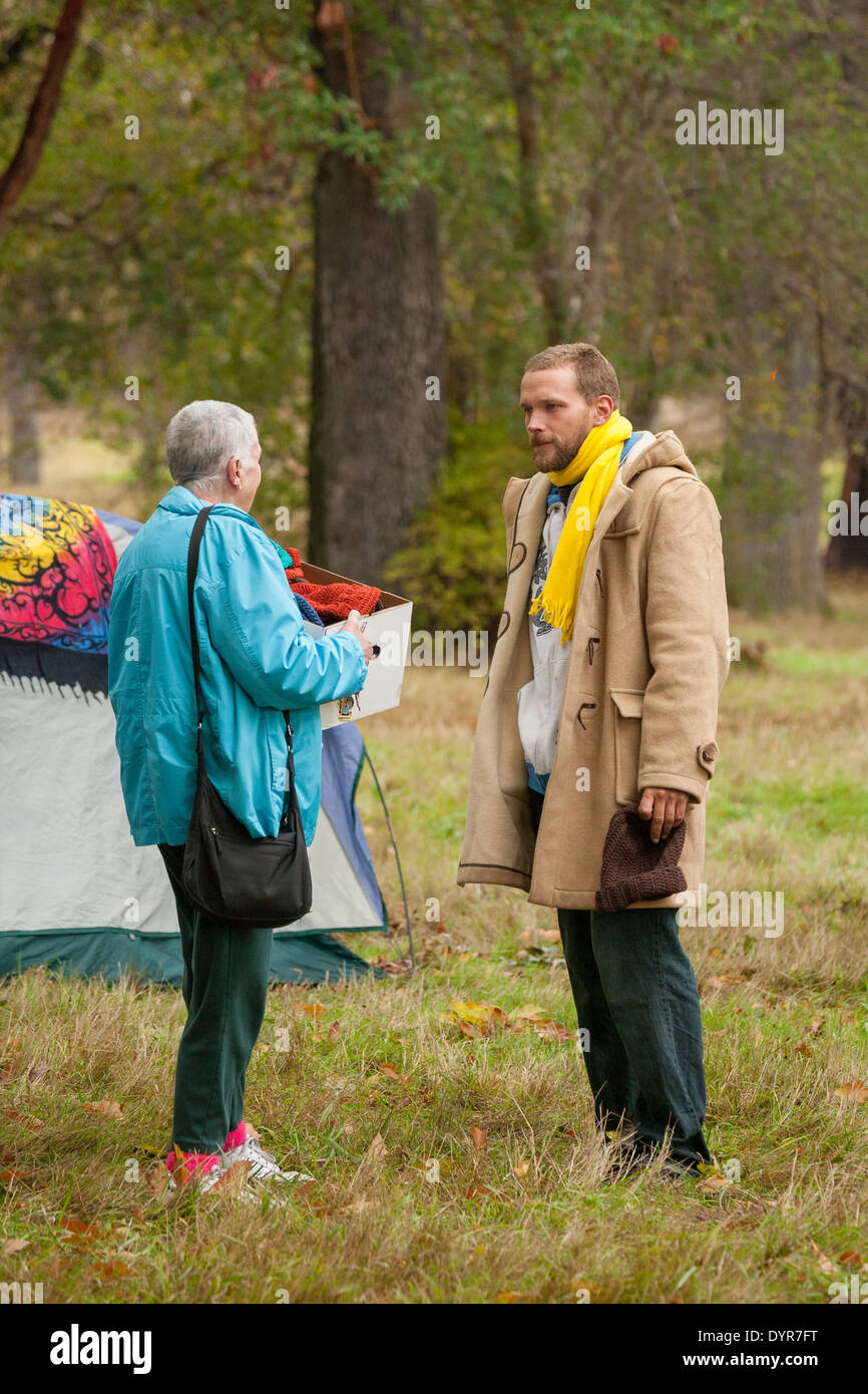 Homeless lady hi-res stock photography and images - Alamy