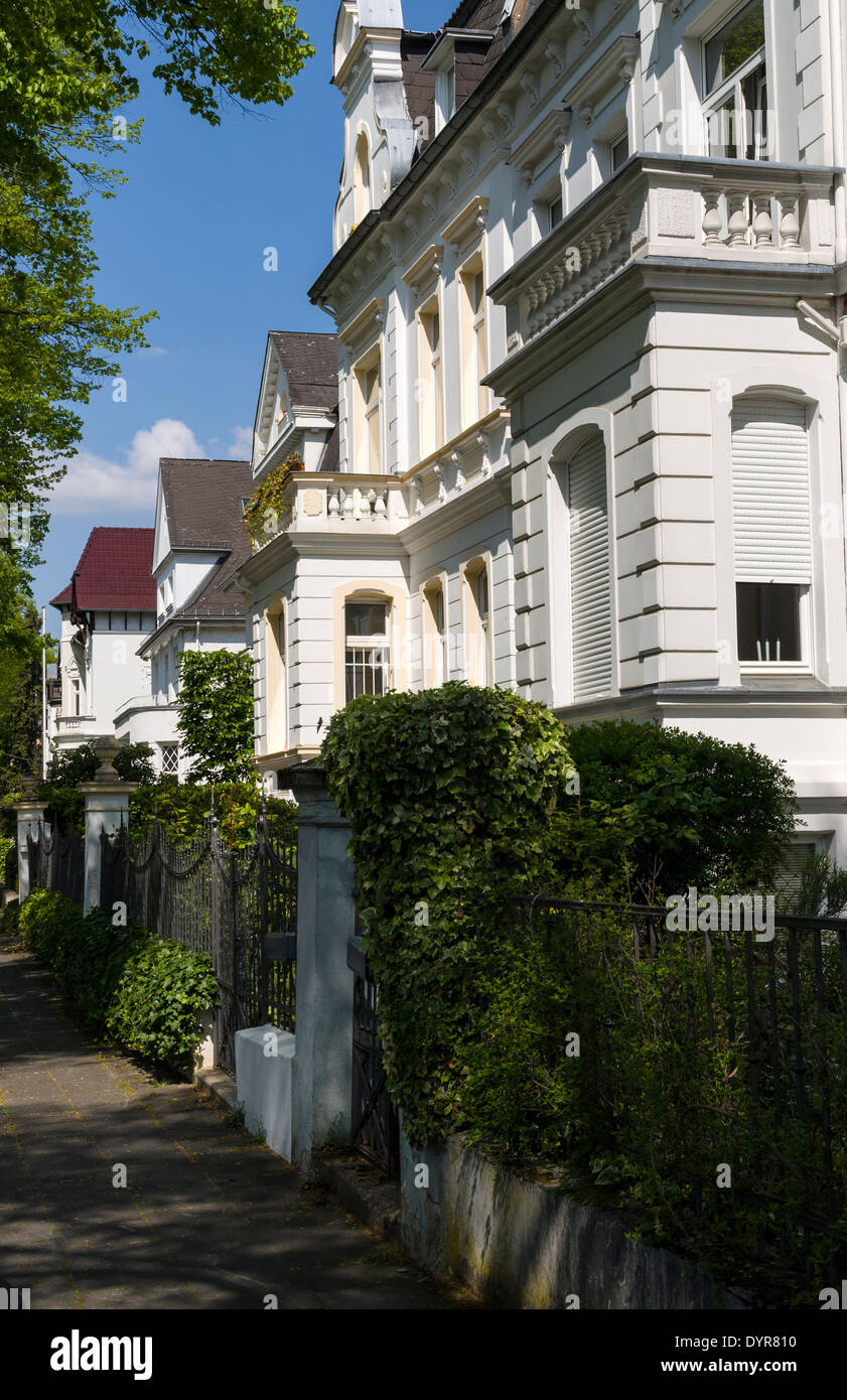 Early 20th C. Houses in the "Villa District" of Bonn - Bad Godesberg, NRW, Germany Stock Photo ...