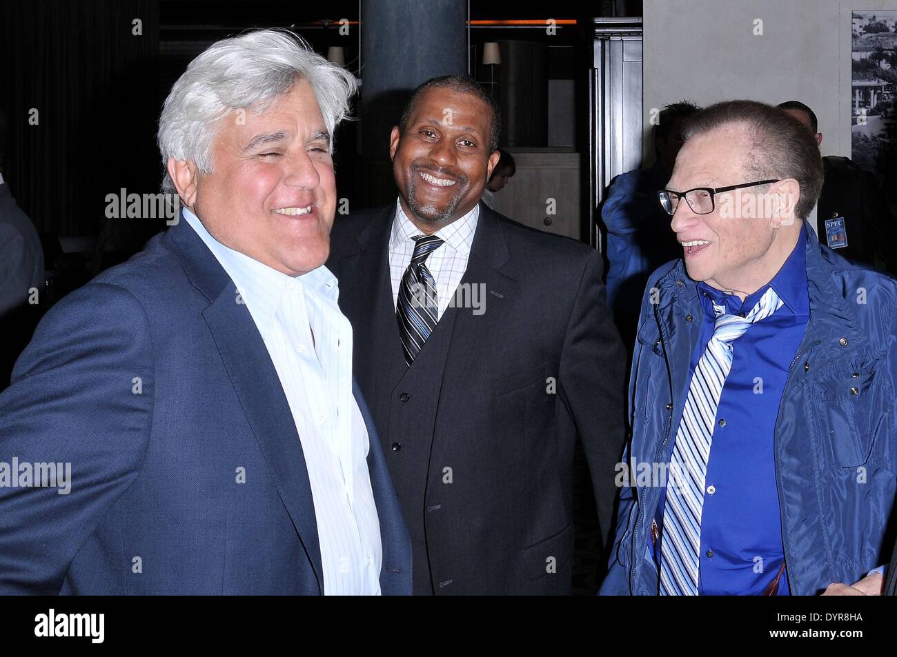 Los Angeles, CA, USA. 24th Apr, 2014. Jay Leno, Tavis Smiley, Larry ...
