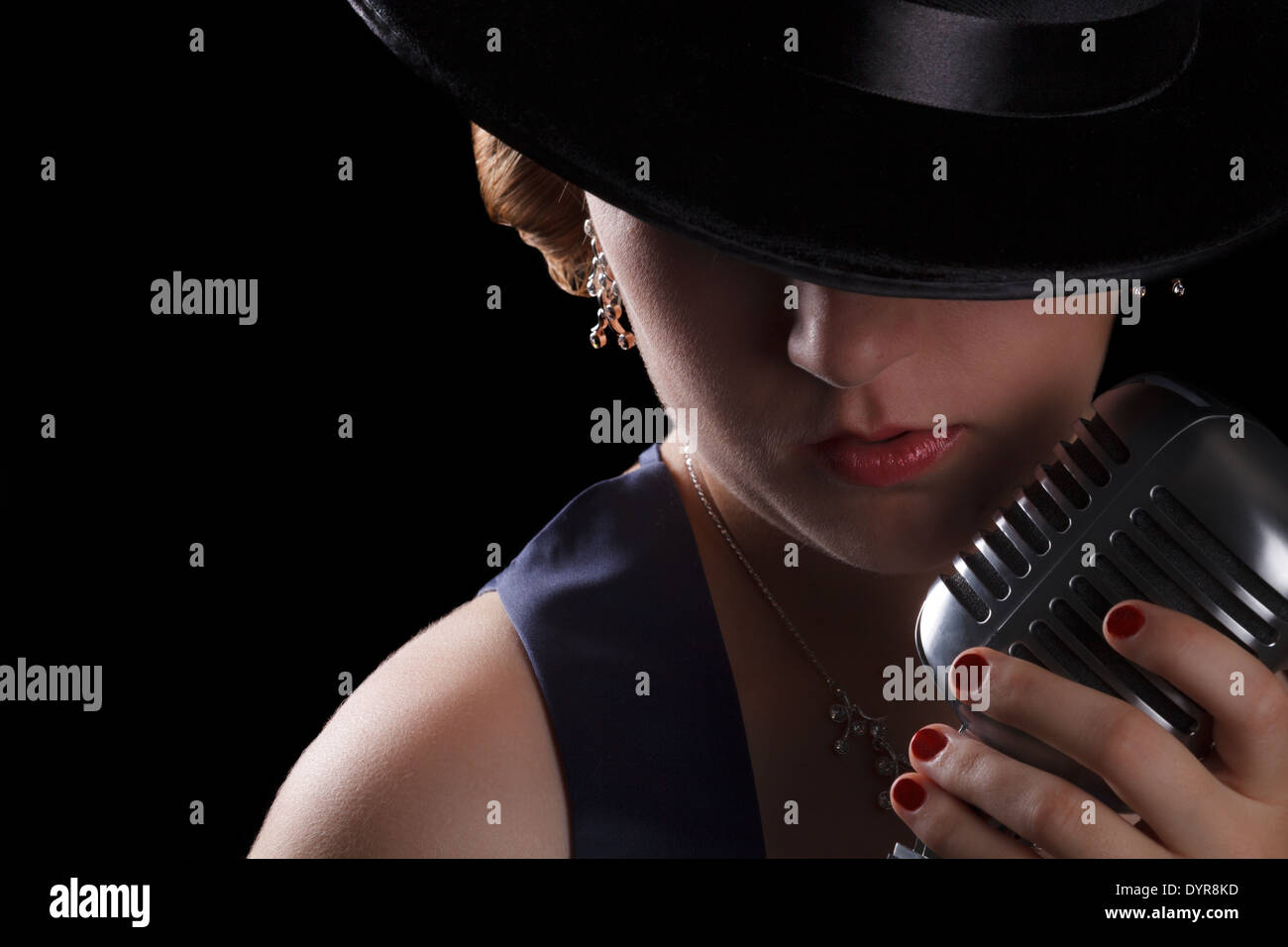 Female Singer Performing At Jazz Club High Resolution Stock Photography ...