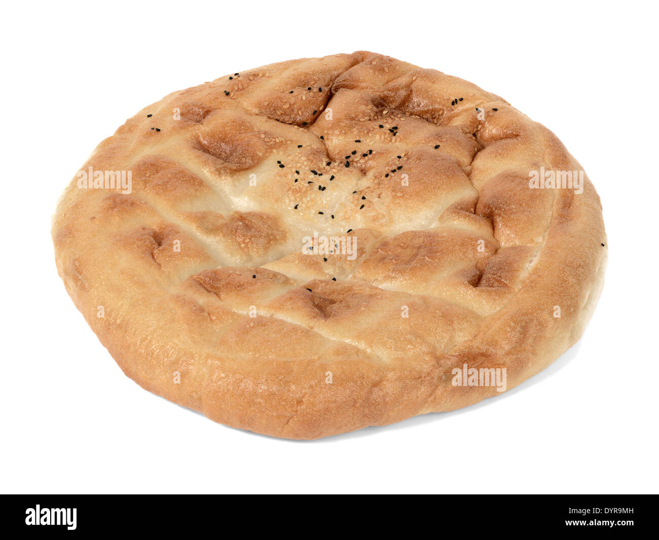 Turkish round pita flat bread with bannock Stock Photo - Alamy
