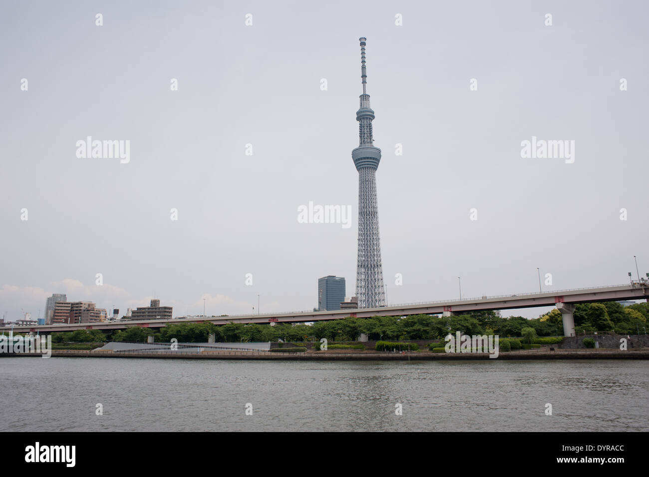 Skytree tower and Sumida River, Tokyo, Japan Stock Photo - Alamy
