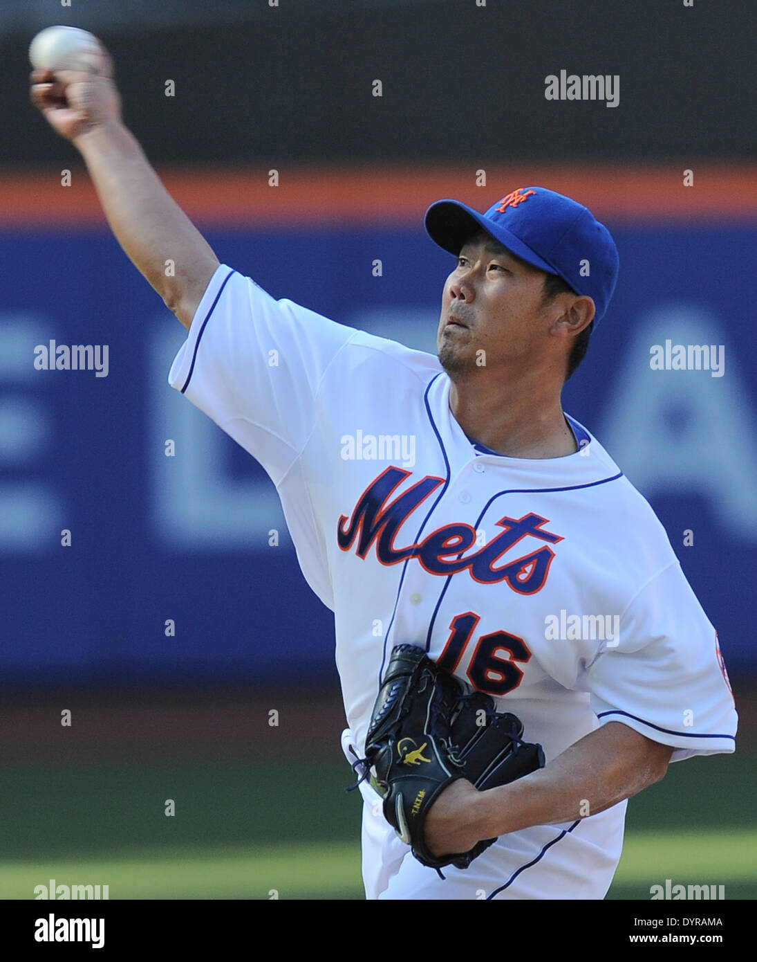 Flushing, NY, USA. 20th Apr, 2014. Daisuke Matsuzaka (Mets) MLB ...
