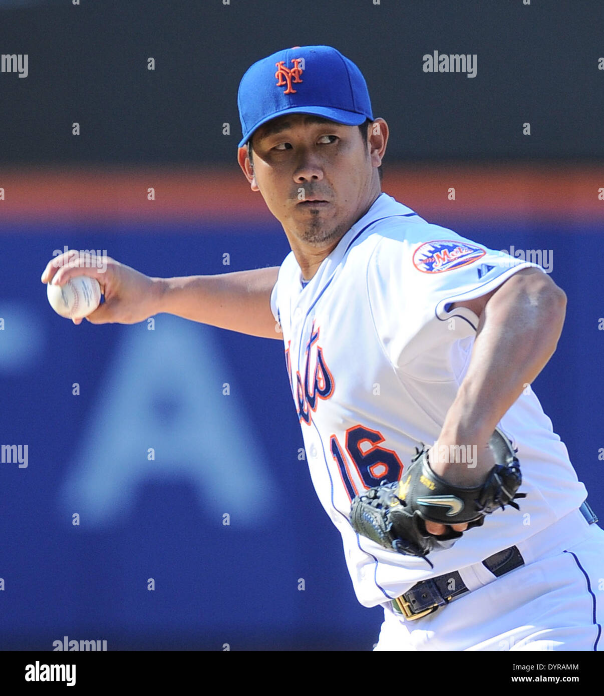 Flushing, NY, USA. 20th Apr, 2014. Daisuke Matsuzaka (Mets) MLB ...